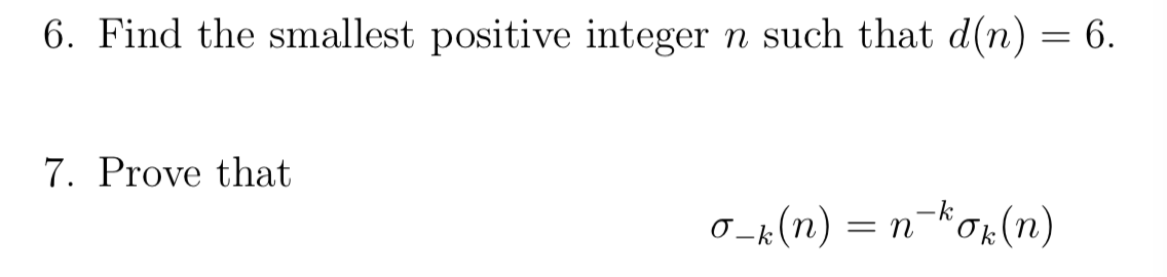 Solved 6. Find the smallest positive integer n such that | Chegg.com