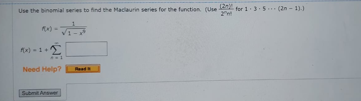 Solved Use the binomial series to find the Maclaurin series | Chegg.com