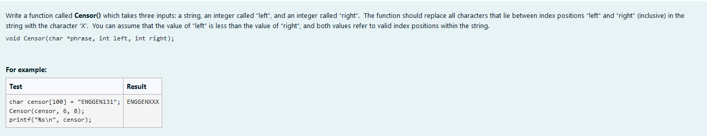Solved EngGen 131 S2 2021 EXERCISE ONE (2 marks) Censor | Chegg.com
