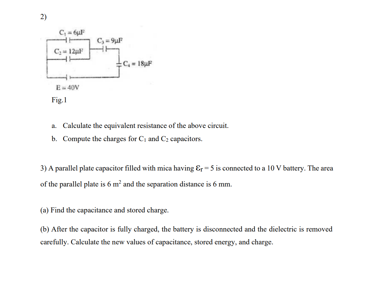 Solved A Calculate The Equivalent Resistance Of The Above