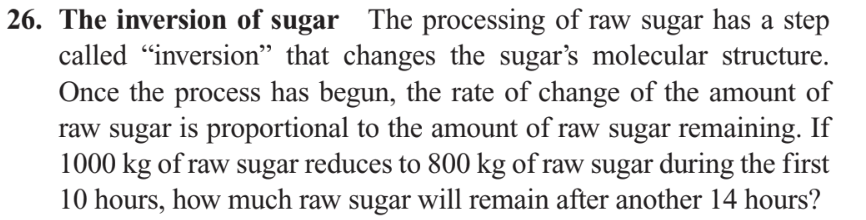 Solved 26. The inversion of sugar The processing of raw | Chegg.com
