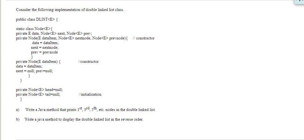 Solved Consider the following implementation of double | Chegg.com