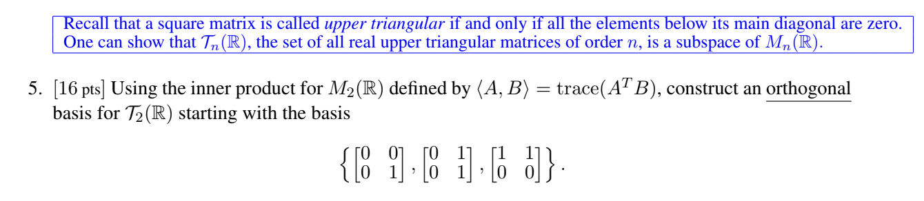 Solved Recall that a square matrix is called upper | Chegg.com