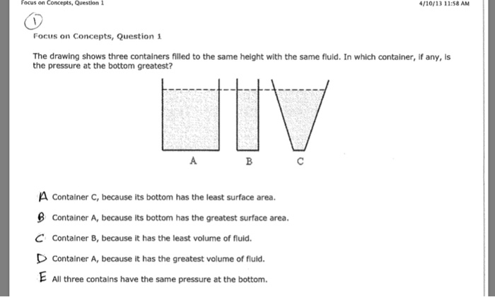 Solved Focus on Concepts, Question 1 4/10/13 11:58 AM Focus | Chegg.com