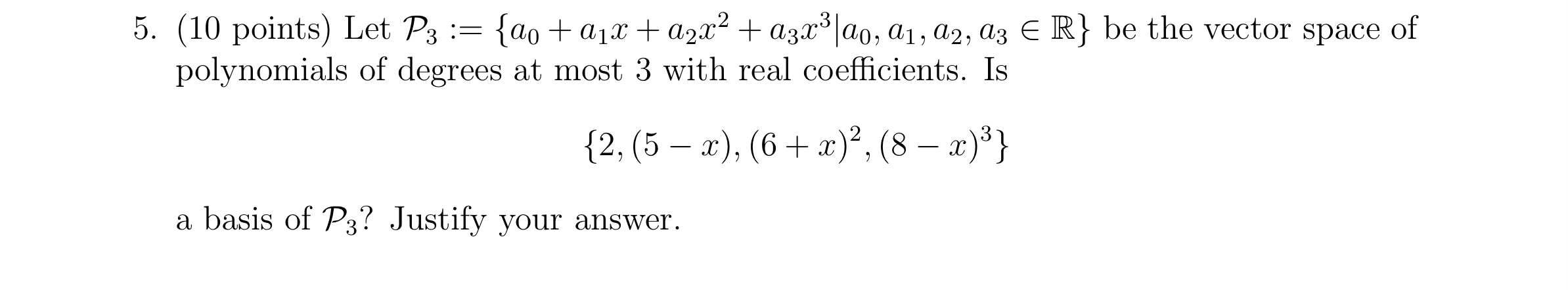 Solved 5. (10 points) Let | Chegg.com