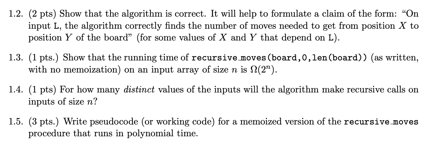Problem 1 (12 pts) Recursion vs. memoization You are | Chegg.com