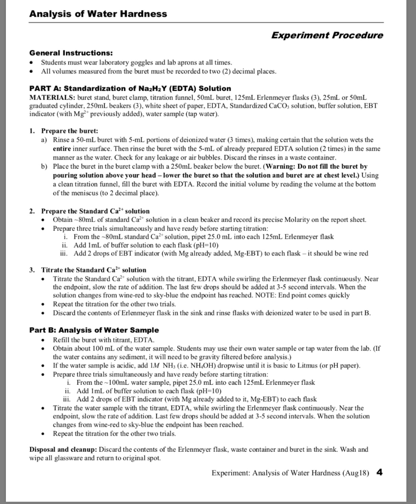 Solved a)Refer to Experimental Procedure Part A.3. If a 11.9 | Chegg.com
