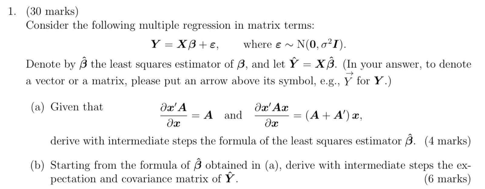 Solved 1. (30 marks) Consider the following multiple | Chegg.com