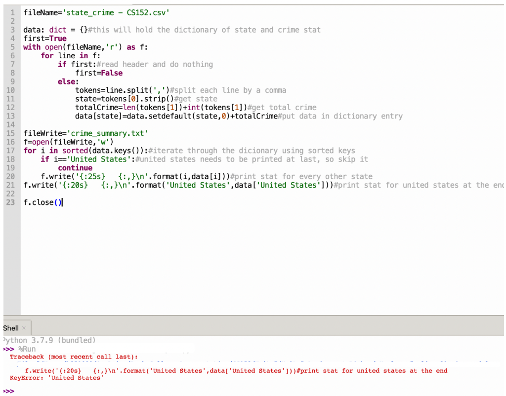 Solved I can not work past this error. Please help me fix | Chegg.com