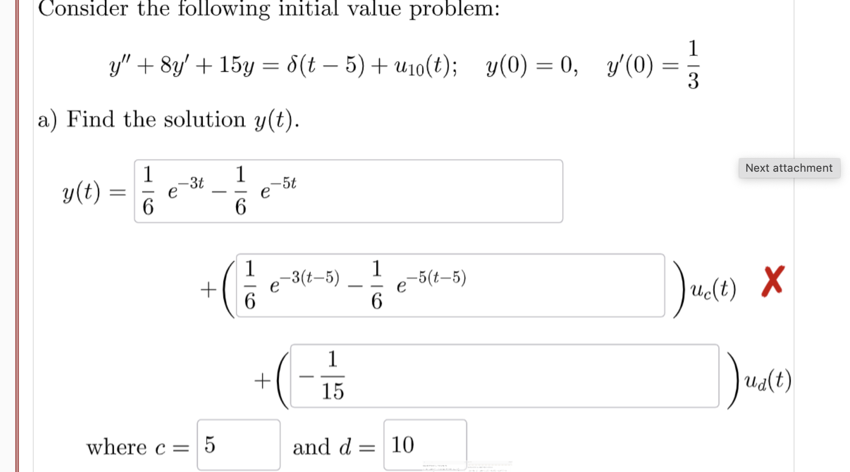 Consider the following initial value | Chegg.com