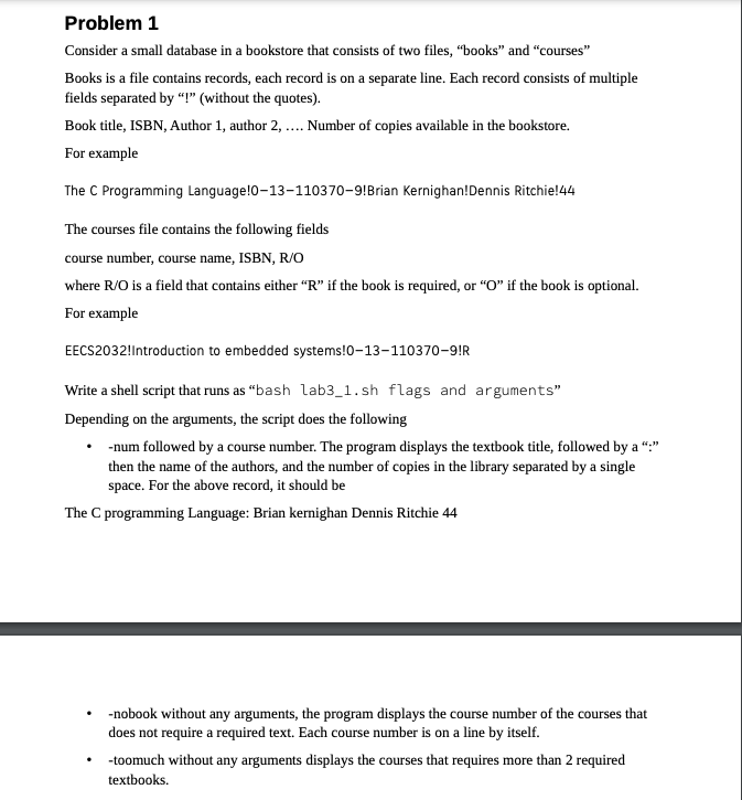 Solved Consider a small database in a bookstore that | Chegg.com