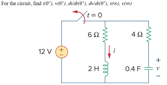 Solved For the circuit, find | Chegg.com