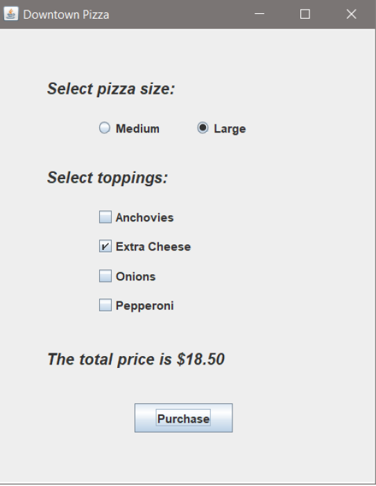 Solved JAVA Programming: Design and implement a GUI for the | Chegg.com