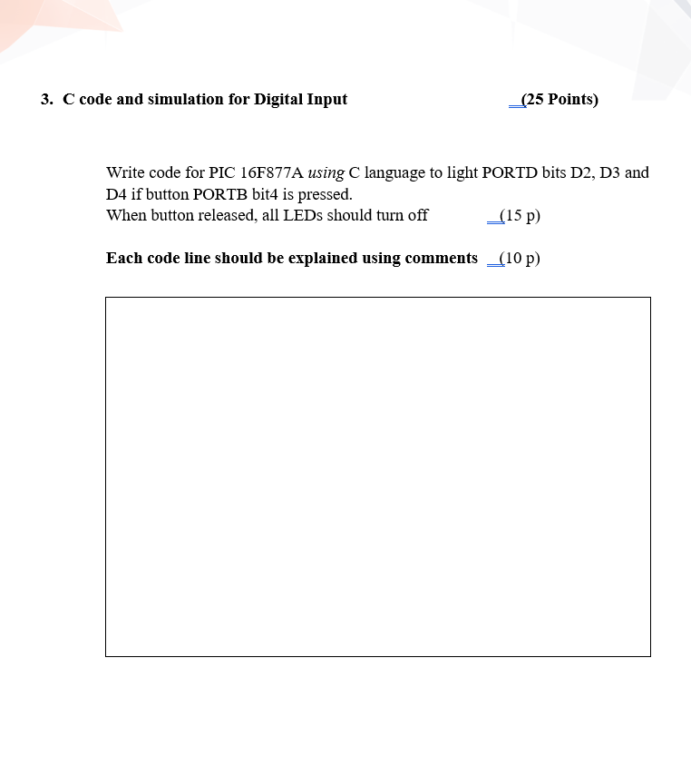 3 C Code And Simulation For Digital Input 25 
