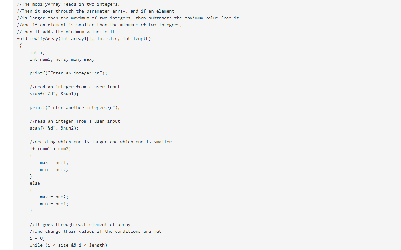 Solved //The readArray function reads integers from user | Chegg.com