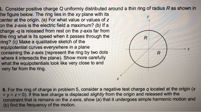 Solved . Consider positive charge Q uniformly distributed | Chegg.com