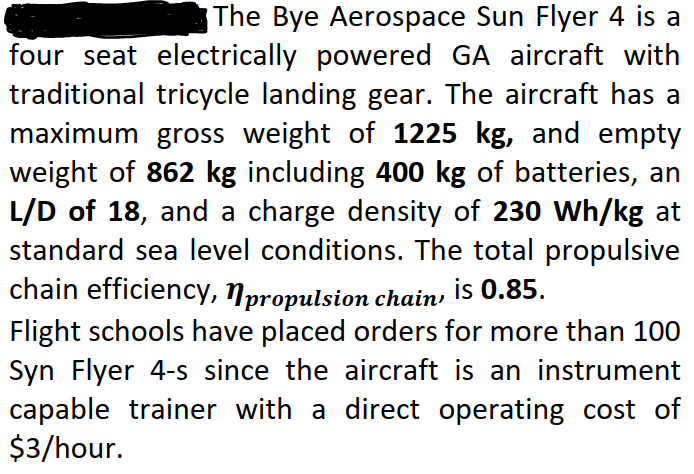 Engineering - Intro to Flight At maximum gross | Chegg.com