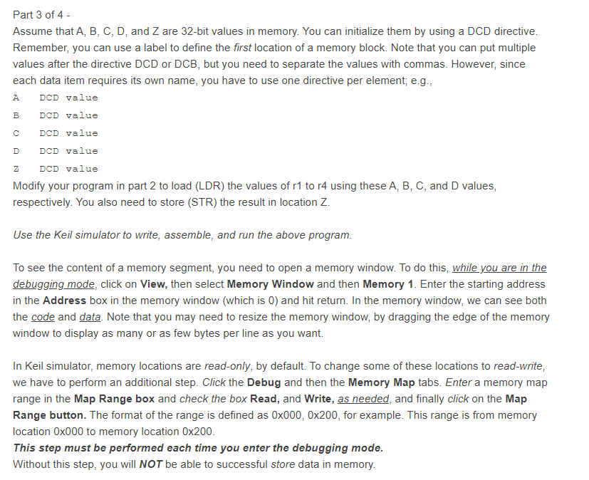 Solved A Part 3 of 4 - Assume that A, B, C, D, and Z are | Chegg.com