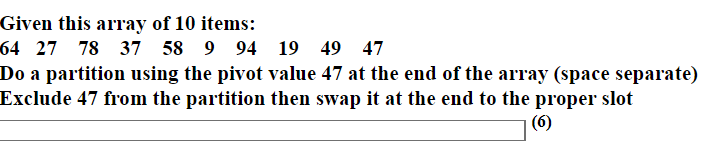 Solved Given this array of 10 items: 48 32 88 76 50 23 25 40 | Chegg.com