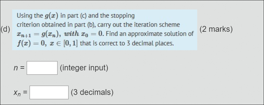 Solved Use fixed-point iteration method to solve f(t)=23 – | Chegg.com