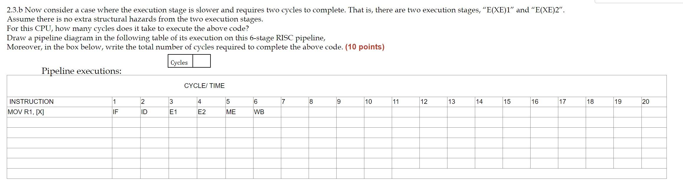 Solved otherwise instructed. You can fill the pipeline slots | Chegg.com