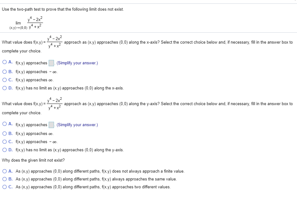 Solved Use the two-path test to prove that the following | Chegg.com
