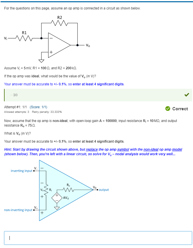Solved For the questions on this page, assume an op amp is | Chegg.com