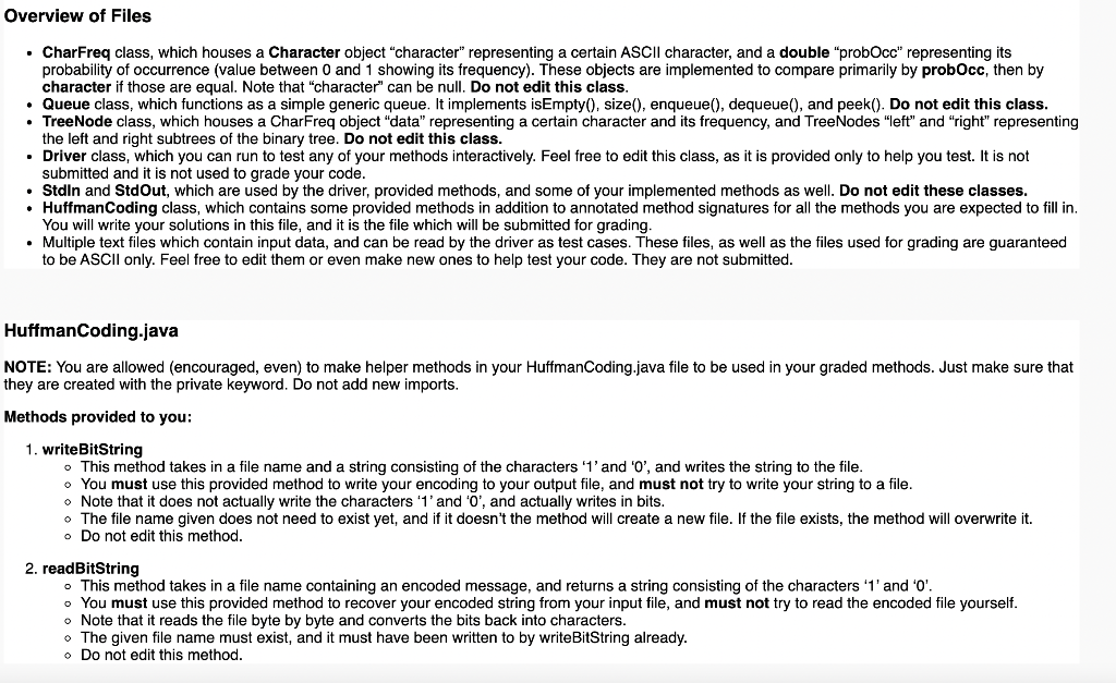 Overview The goal of this assignment is to implement | Chegg.com