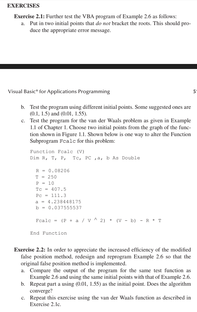 Solved Example Program 2.6: Modified False Position The | Chegg.com