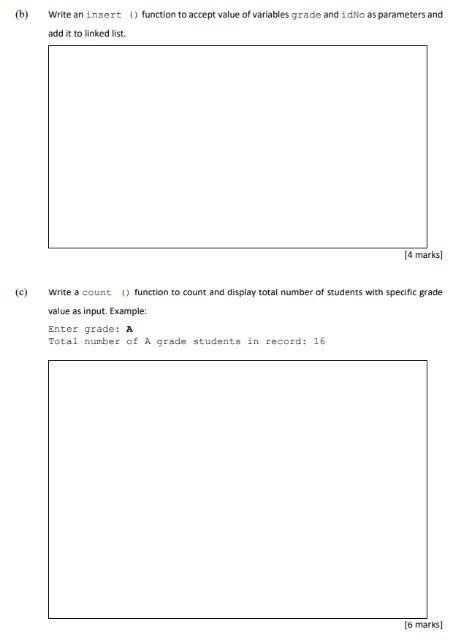 Solved Question 1 Given a data structure using linked list | Chegg.com