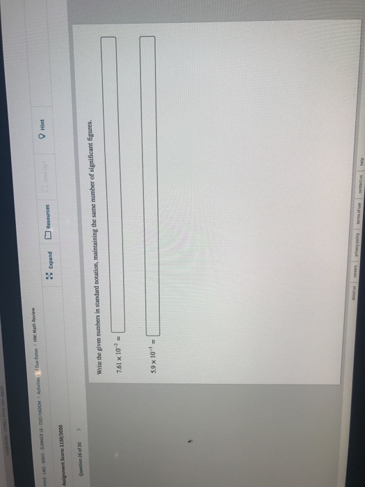 Solved Expand Resources Hint Assignment Score: 1150/3000 | Chegg.com