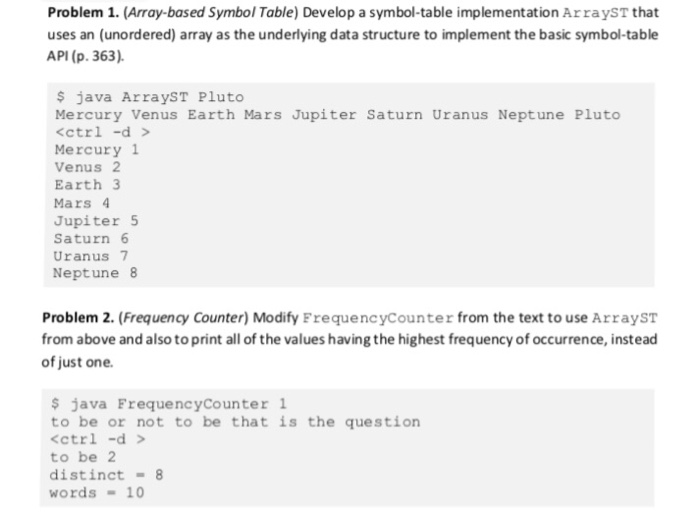 (Solved) : Problem 1 Array Based Symbol Table Develop Symbol Table ... (Solved) : Problem 1 Array Based Symbol Table Develop Symbol Table ...
