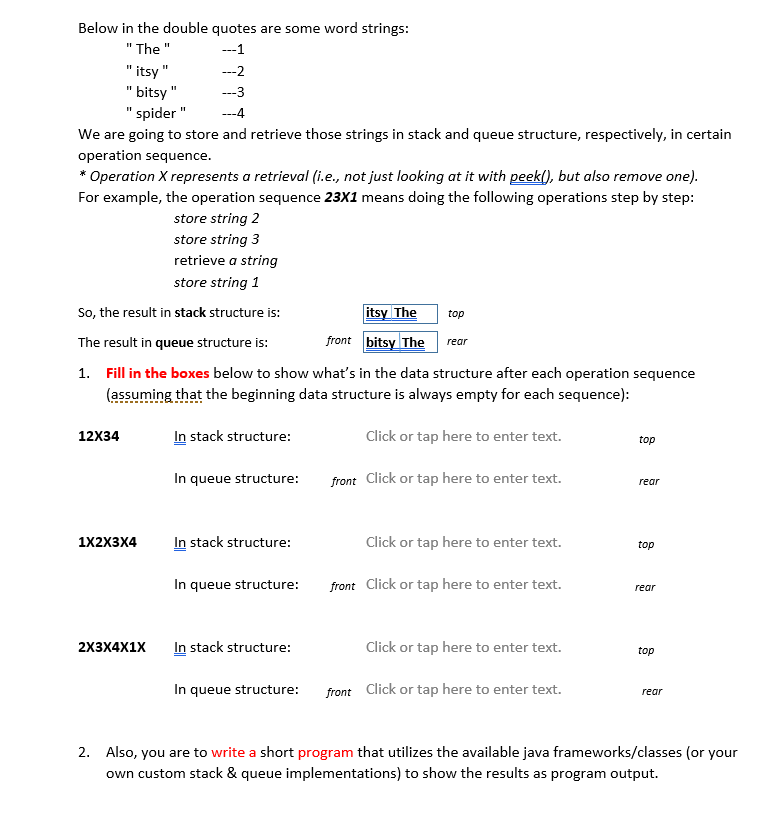 Solved Below in the double quotes are some word strings: | Chegg.com