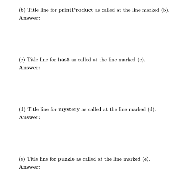 Solved Problem 1 (10 points) Write the best title lines for | Chegg.com