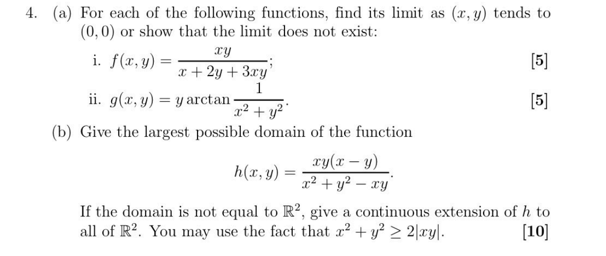 Solved 4. (a) For each of the following functions, find its | Chegg.com