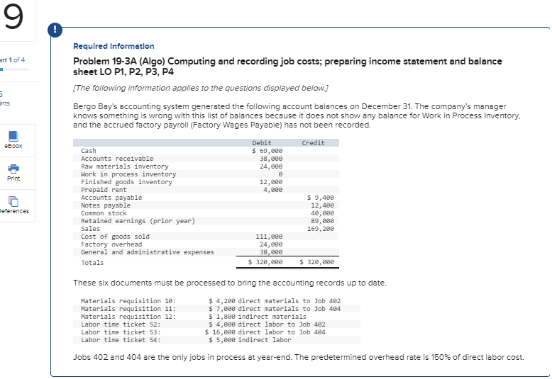 Solved Requlred Informetion Problem 19-3A (Algo) Computing | Chegg.com