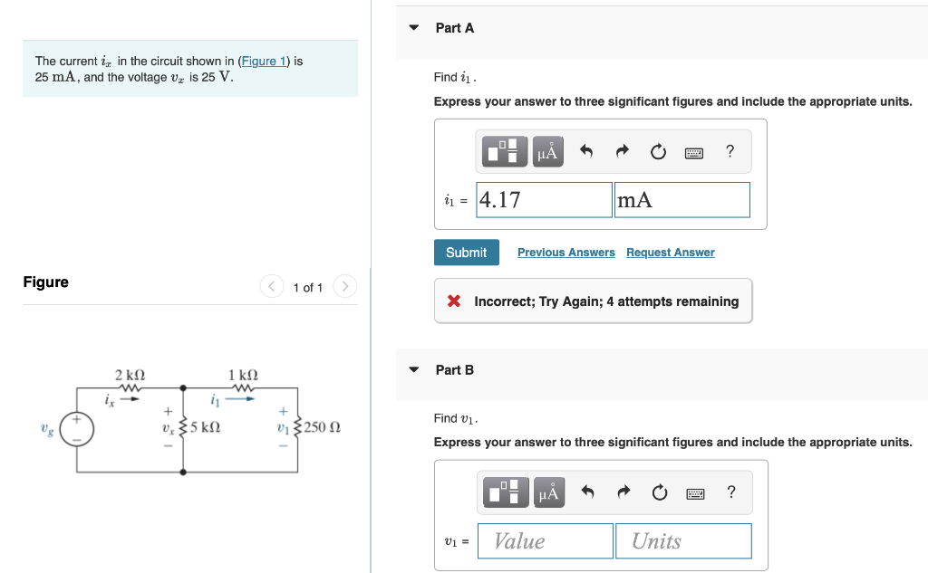 Solved The current ix in the circuit shown in (Figure 1) is | Chegg.com