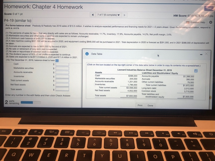 Solved Prepare a pro forma balance sheet dated December | Chegg.com