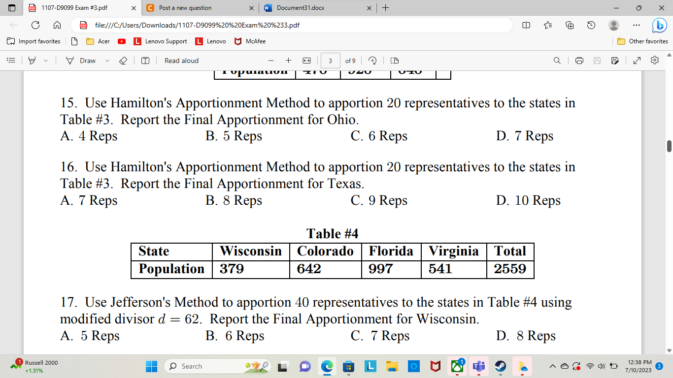 Please use Table #4 to answer 18-24 (all are parts to | Chegg.com