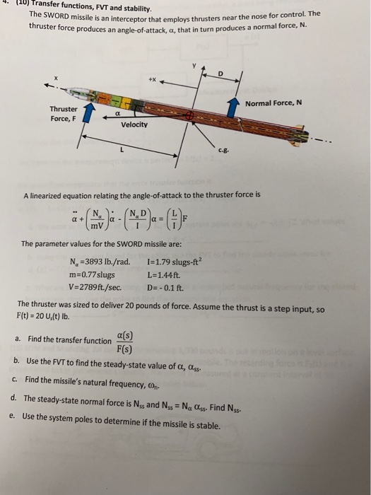 . (1) Transfer functions, FVT and stability. The | Chegg.com