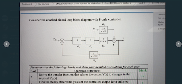 Solved BM325 Automatic Control Systems for Medical | Chegg.com