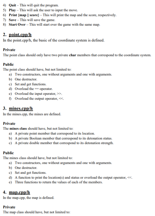 Minesweeper Game Implementation using C++ | Chegg.com