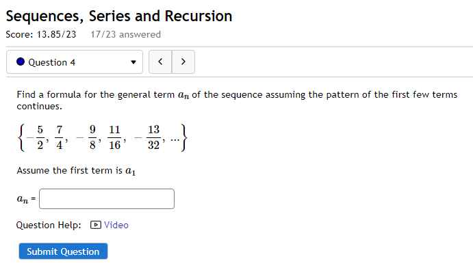 Solved Find a formula for the general term an ﻿of the | Chegg.com