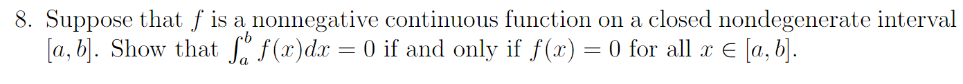 Solved 8. Suppose that f is a nonnegative continuous | Chegg.com