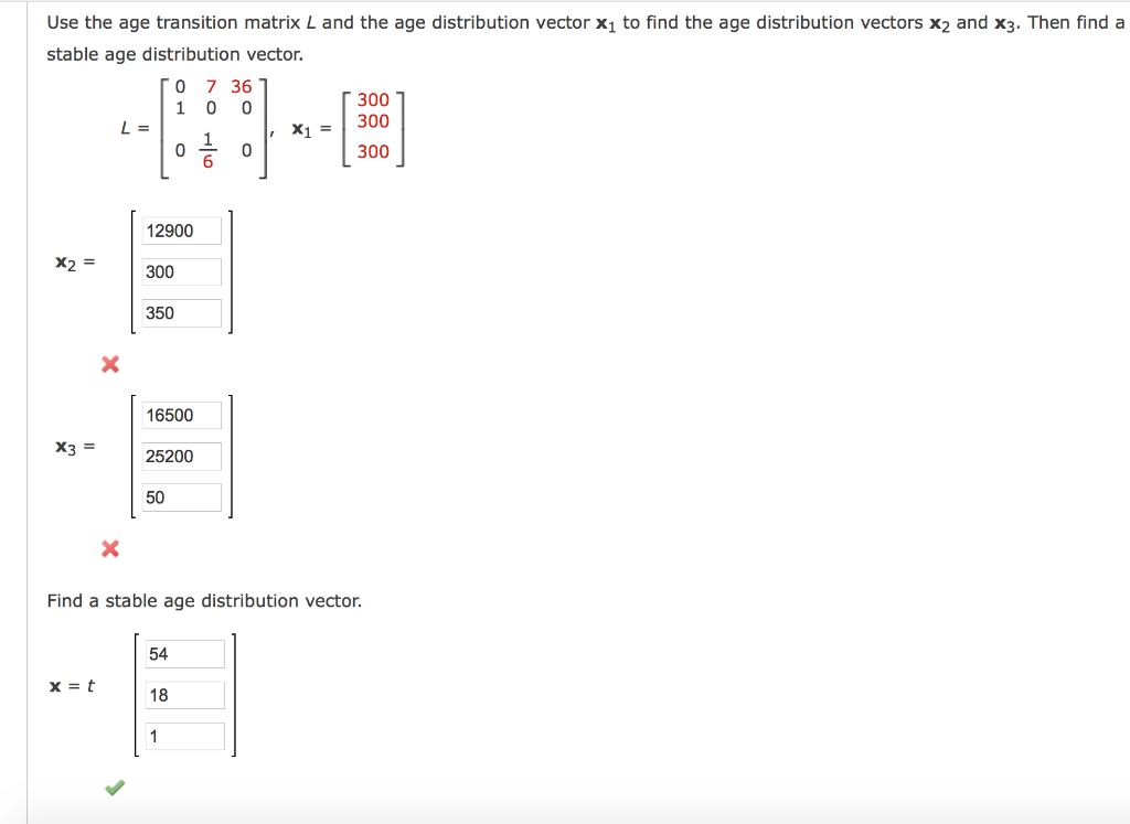 Solved Use the age transition matrix L and the age | Chegg.com
