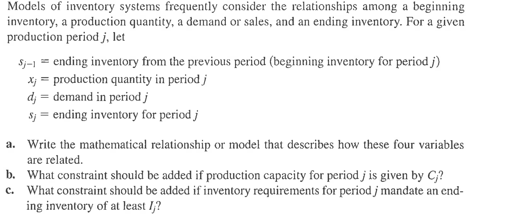 Models of inventory systems frequently consider the | Chegg.com