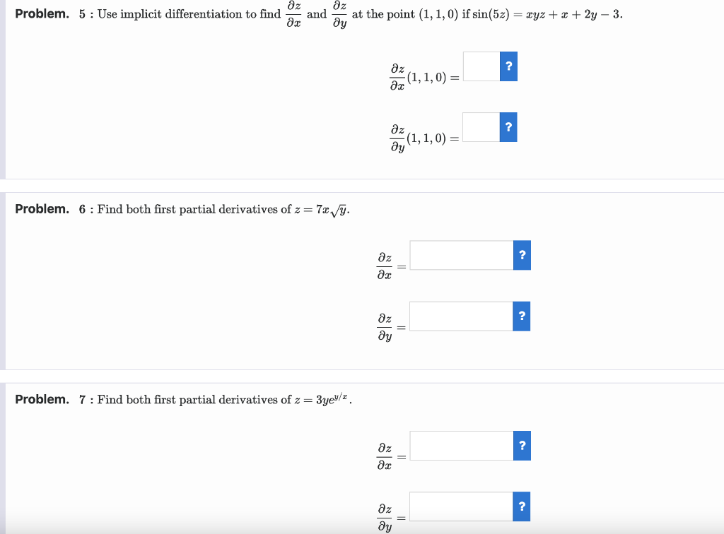 Solved Problem. 5 : Use implicit differentiation to find | Chegg.com