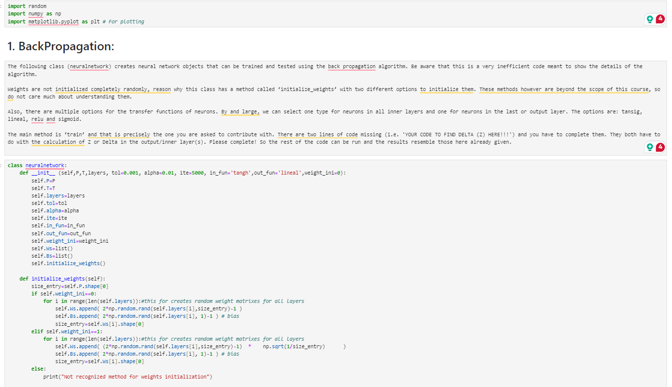 Solved PLEASE HELP IN PYTHON I was given a Backpropagation | Chegg.com