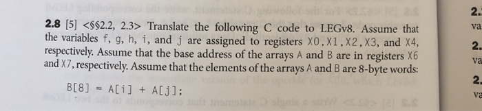 Solved 2. 2.8 [5) Translate the following C | Chegg.com