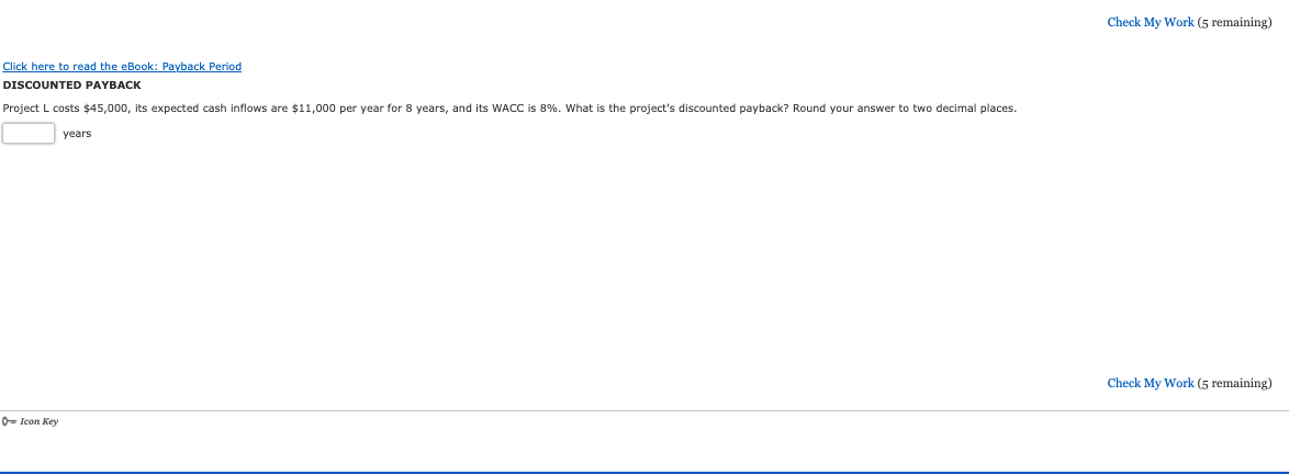 Solved Check My Work (5 remaining) Click here to read the | Chegg.com
